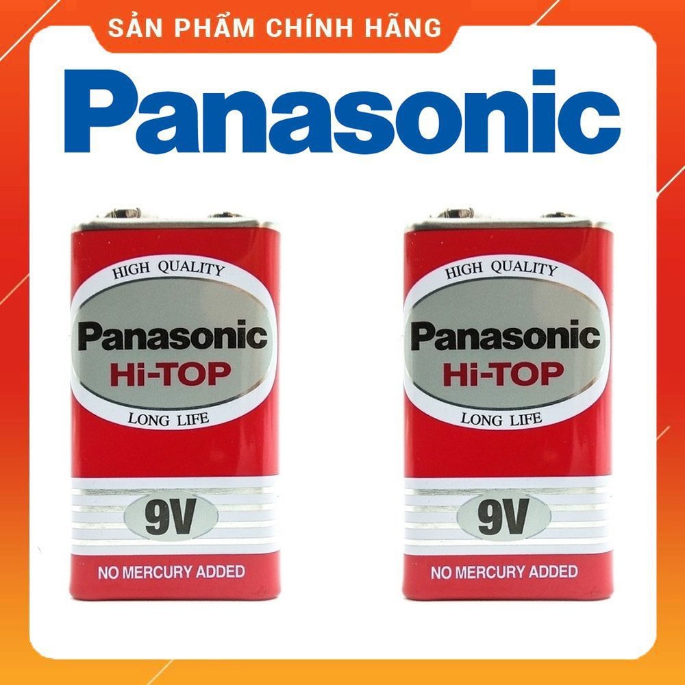 Pin vuông Panasonic 9v cho Đàn Guitar lắp EQ - Piano Fun